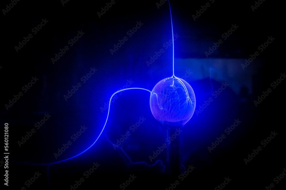 Visible energy caused by a high voltage discharge tube filled with an ...
