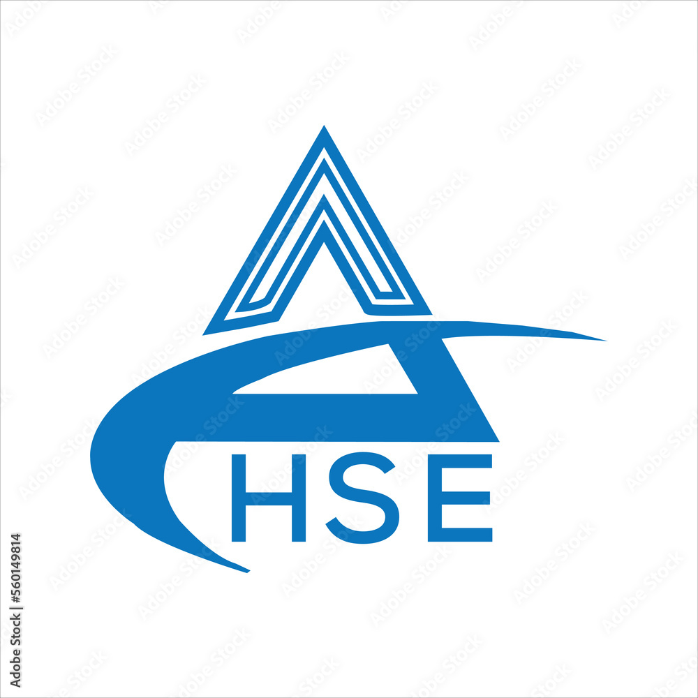 HSE letter logo. HSE blue image on white background. HSE Monogram logo ...