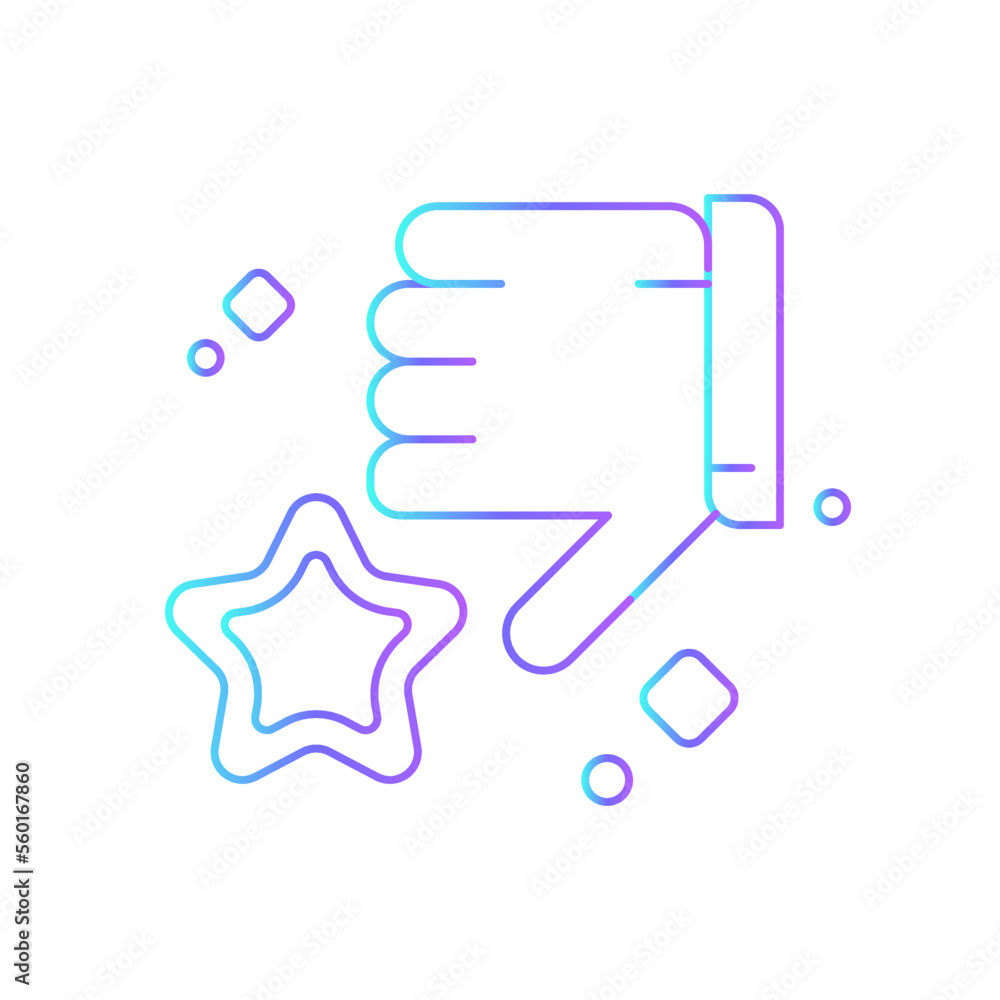 Bad value Feedback Icons with purple blue outline style. Thin line icon ...