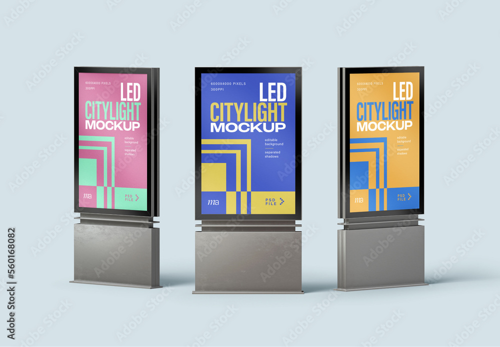 Citylight Poster Mockup Stock Template | Adobe Stock