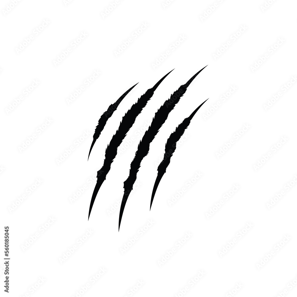 Animal Claw scratches icon. Claw scratches symbol. Cat tiger scratches ...