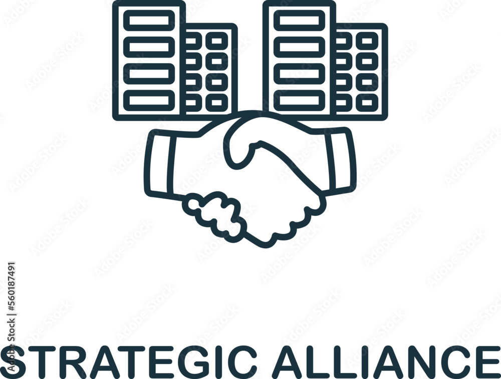 Strategic Alliance icon. Monochrome simple Global Business icon for ... Strategic Alliance icon. Monochrome simple Global Business icon for ...