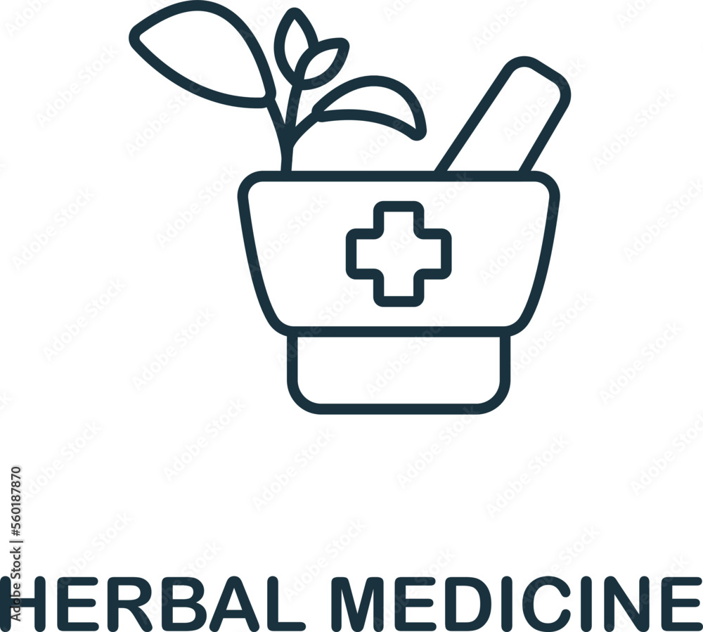 Herbal Medicine icon. Monochrome simple Healthcare icon for templates ...