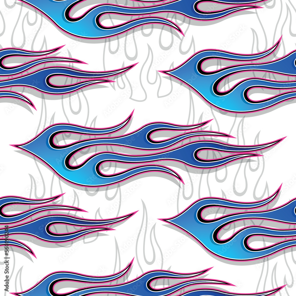 Fire flames seamless pattern vector illustration. Vector fire seamless ...