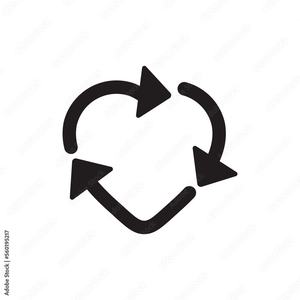 Recycle icon. Reusing symbol. Recycle sign Transparent background ...