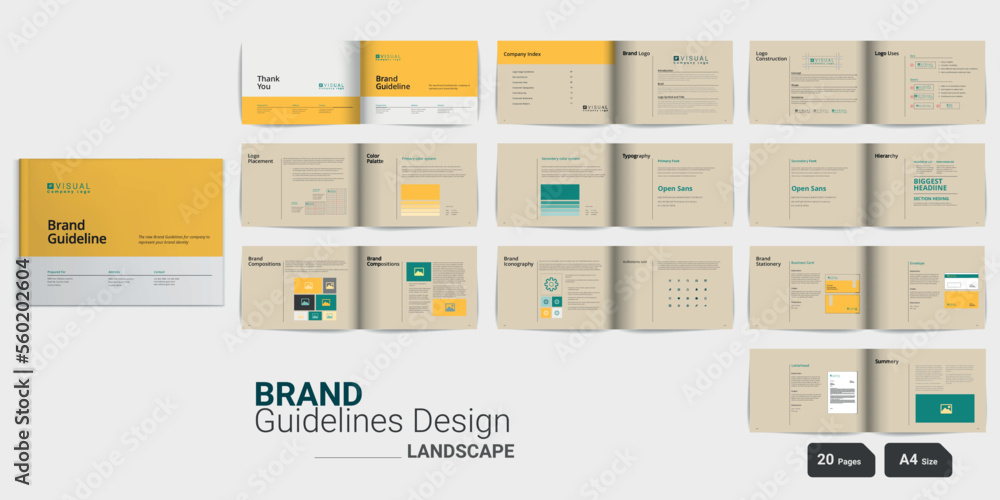 Minimal Brand Guidelines Brand Guideline Template Brand Style