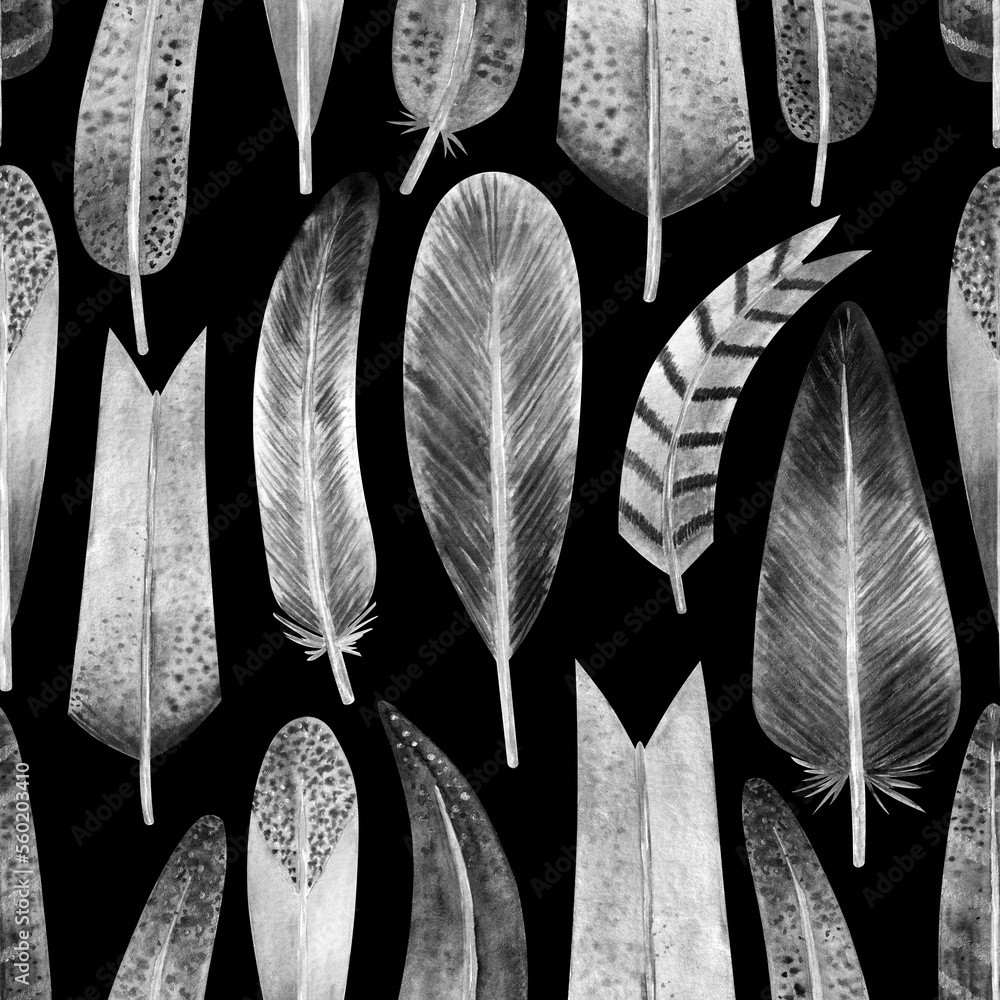 Hand painted drawn pencil sketch with lot of ordered monochrome black ...