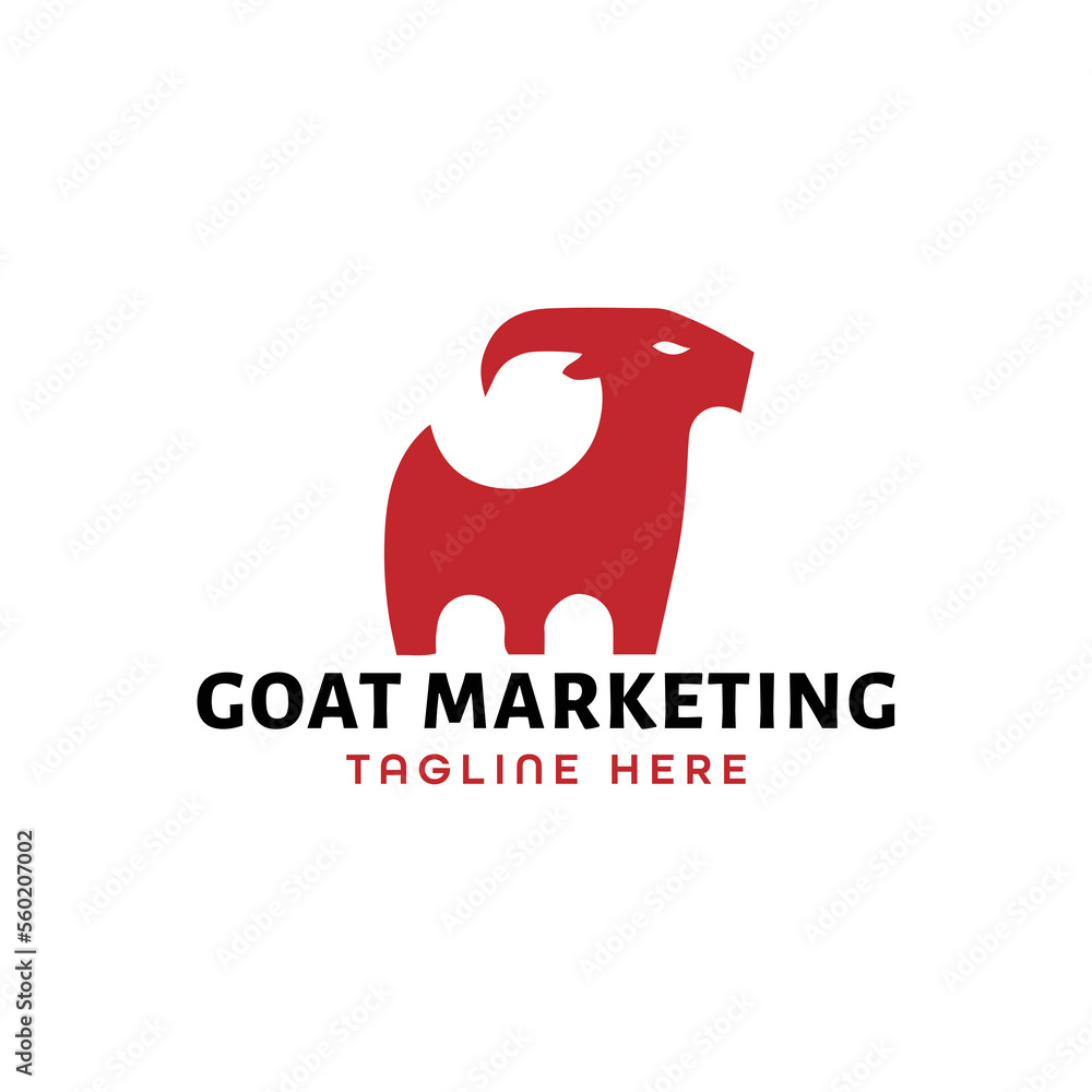 goat marketing logo design vector format Stock Vector | Adobe Stock
