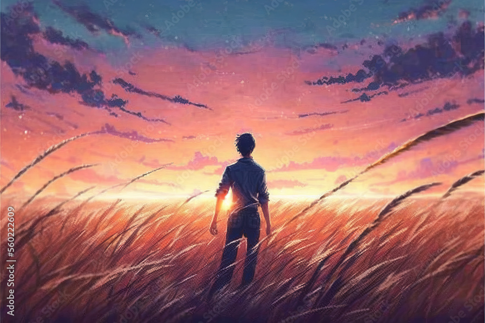 Anime Man Standing