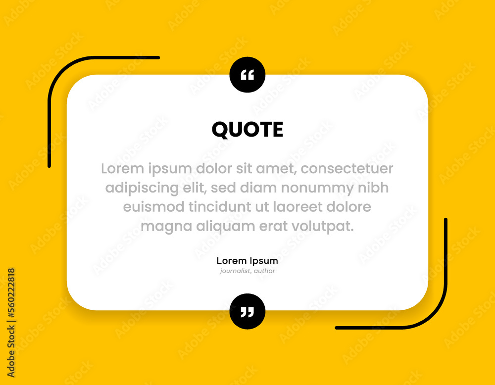 3D bubble testimonial banner, quote, infographic. Social media post ...