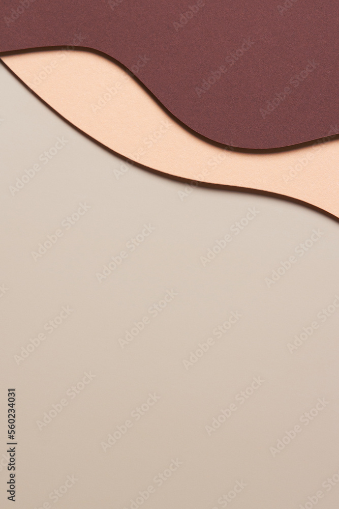Beige colored paper texture background. Minimal paper cut style ...