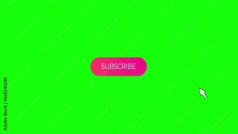 Youtube subscribe youtube button on a green background 4k. Abstract 3d ...
