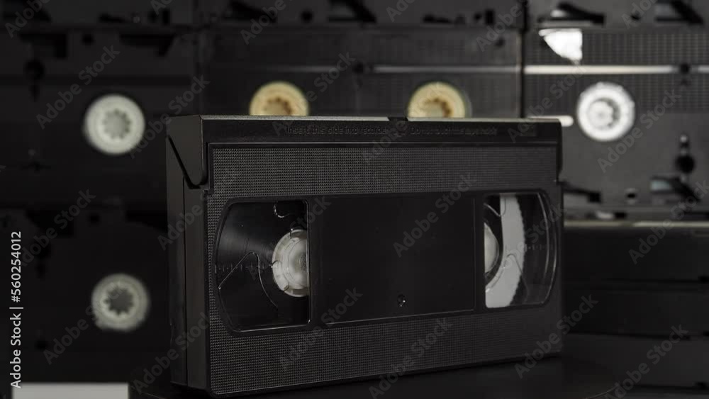 Rotating Old VHS Cassettes. retro video cassettes. Stock Video | Adobe ...