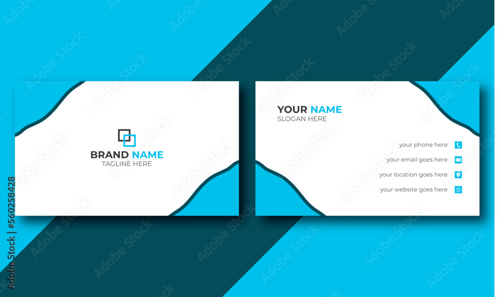 simple business card design, clean layout print design, vector ...
