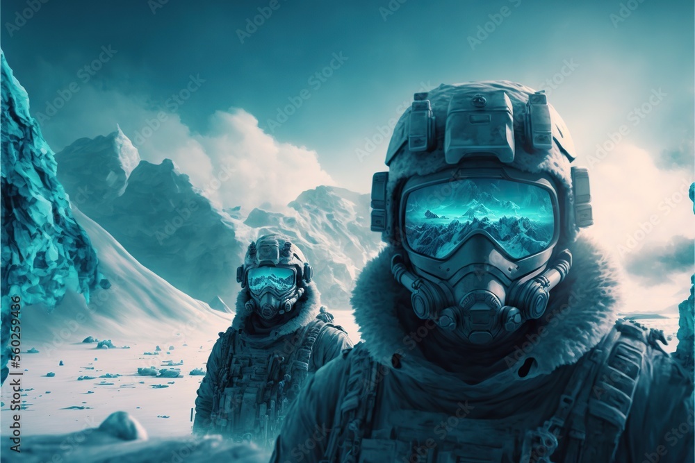 Frozen soldiers during the battle of Frostland, taking a selfie for ...