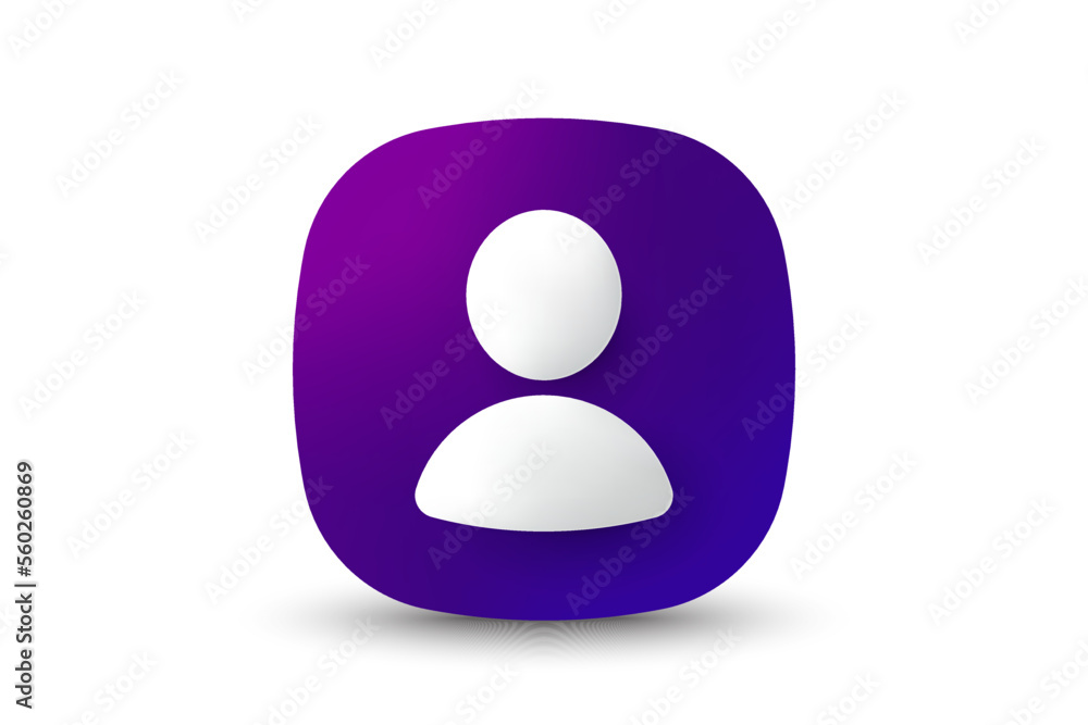 User profile 3d icon. Avatar or person button. Profile picture ...