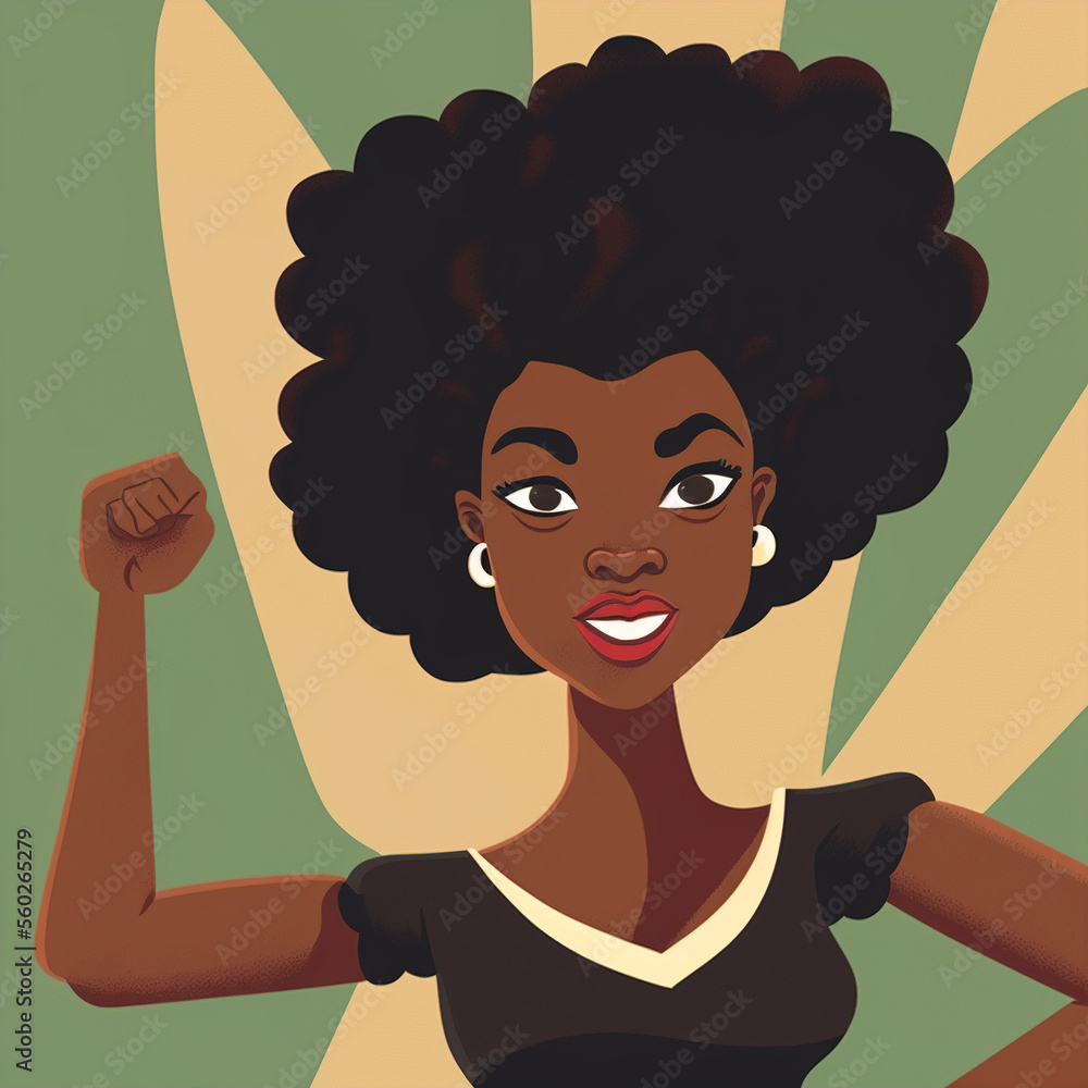 Strong black woman holding her fist in the air, black history, black ...