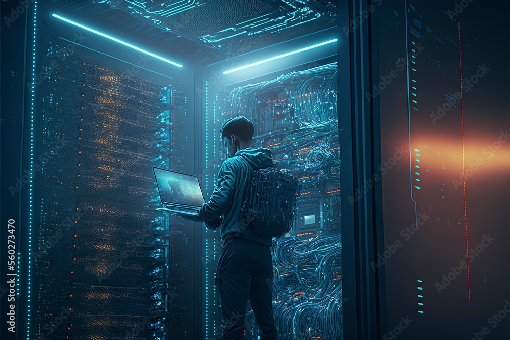 Painting of a man Cyber attack hacking defense FileVault crack matrix coding access denied no ...