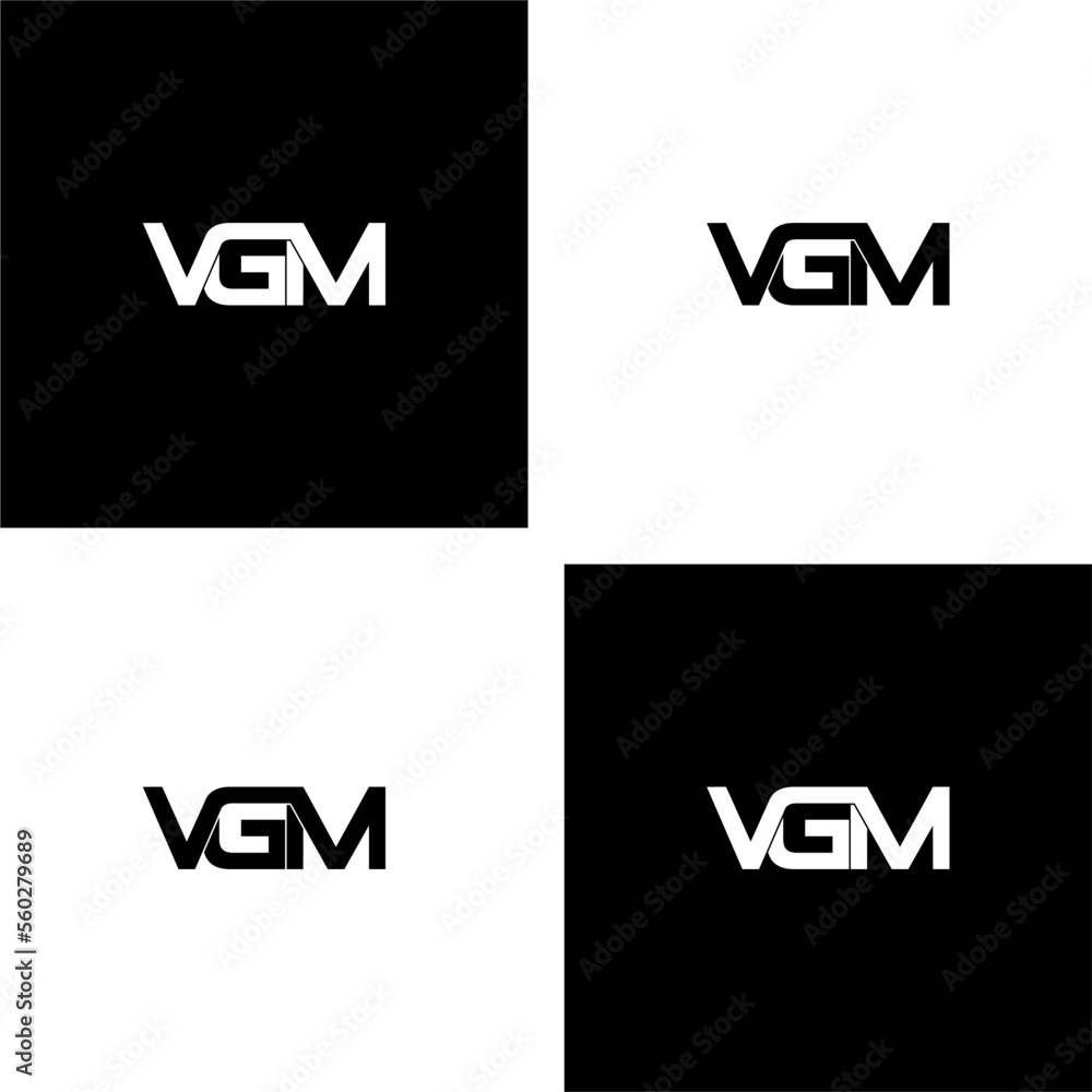 vgm typography letter monogram logo design set Stock Vector | Adobe Stock