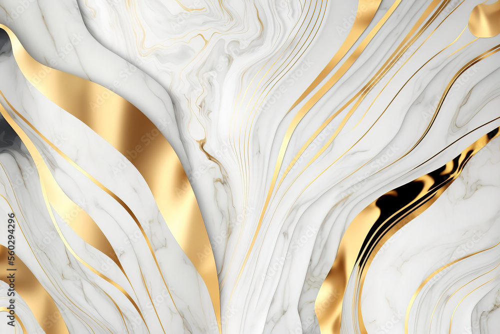 Luxury White Gold Marble texture background vector. Panoramic Marbling ...