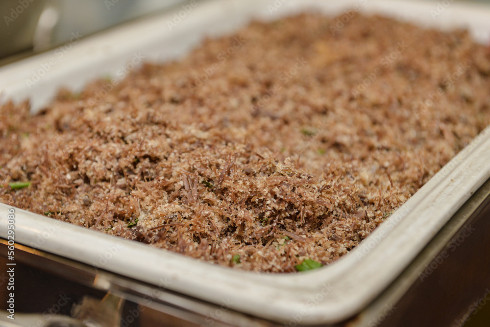shredded dried meat, Brazilian paçoca, northeastern paçoca ...