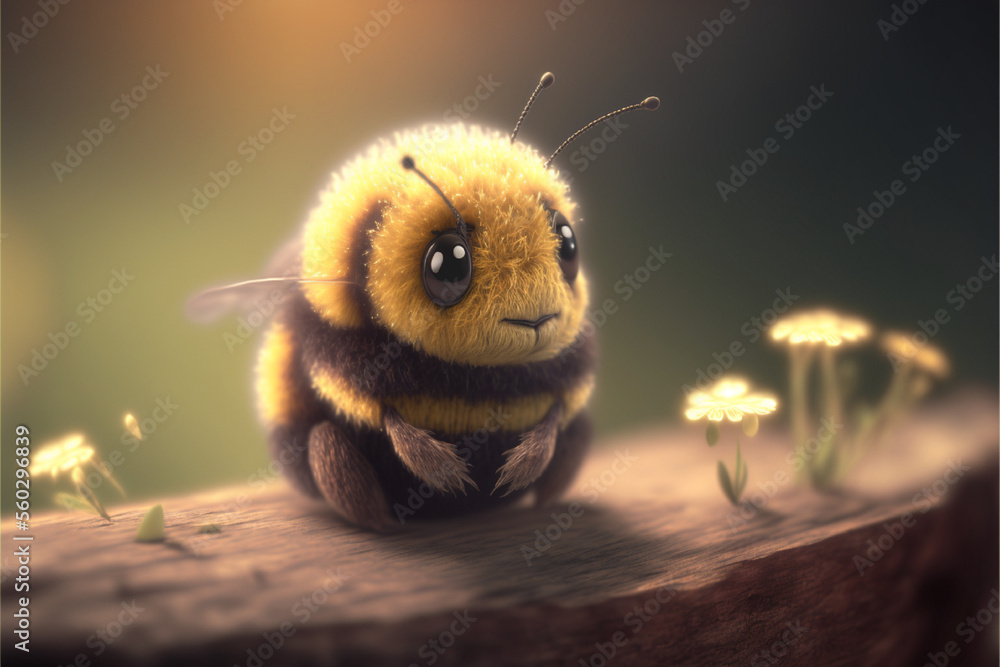 Cute Fuzzy Bumble Bee