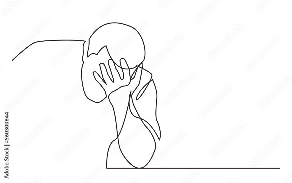 continuous line drawing sitting man in despair - PNG image with ... continuous line drawing sitting man in despair - PNG image with ...