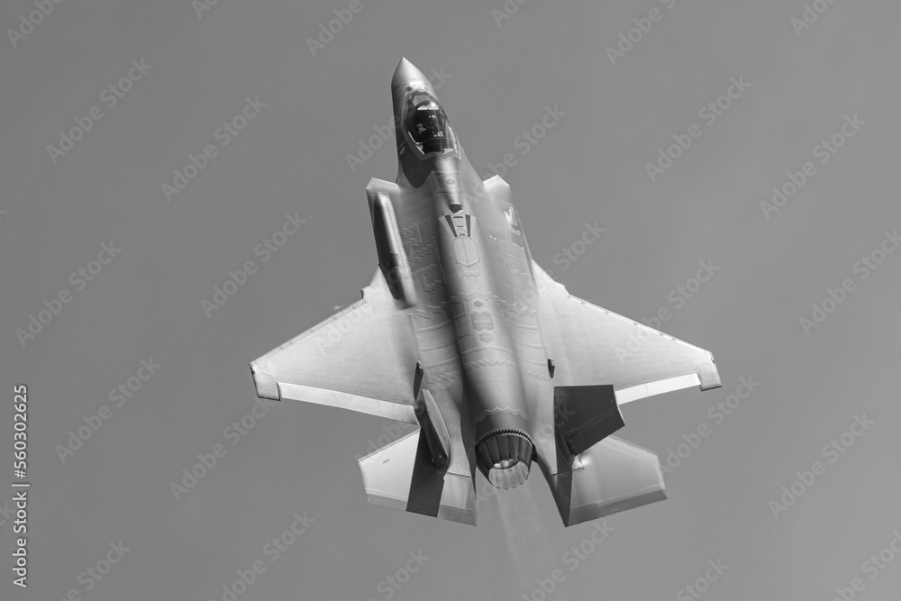 Unusual extremely close top view of a F-35A Lightning II with ...