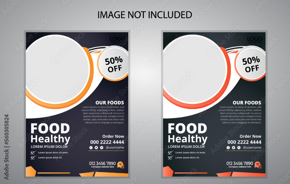 Food Flyer Template, Restaurant flyer design, Food menu a4 flyer set ...