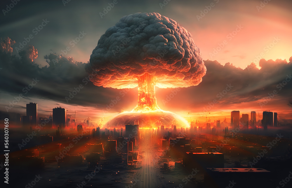 Nuclear bombing of a huge city. The beginning of the apocalypse ...