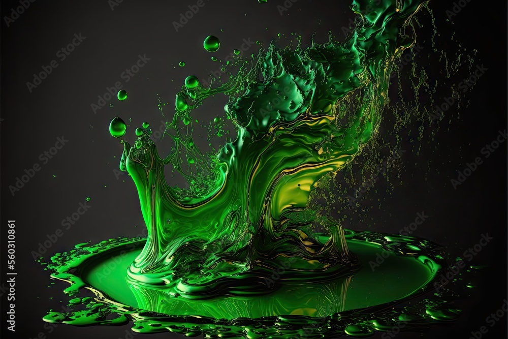 green splash liquid glitter background fluid Stock Illustration | Adobe ...