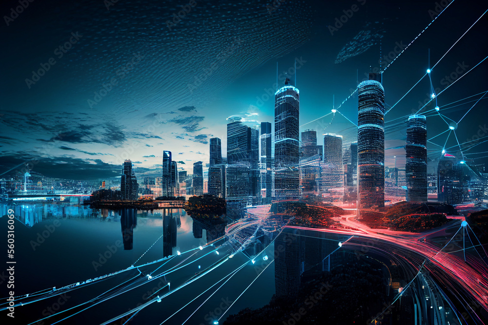 Future-Ready: The Technological Skyline of a Smart City Stock ...
