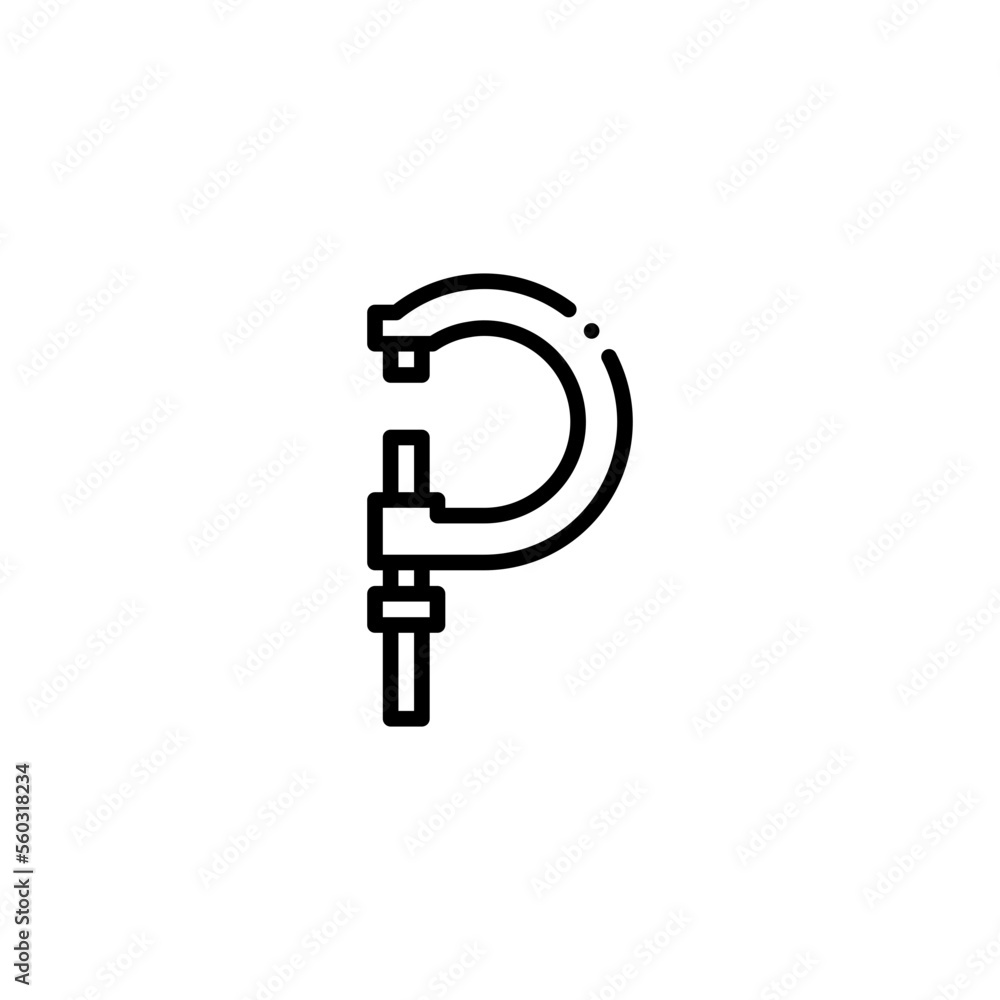 micrometer icon Stock Vector | Adobe Stock