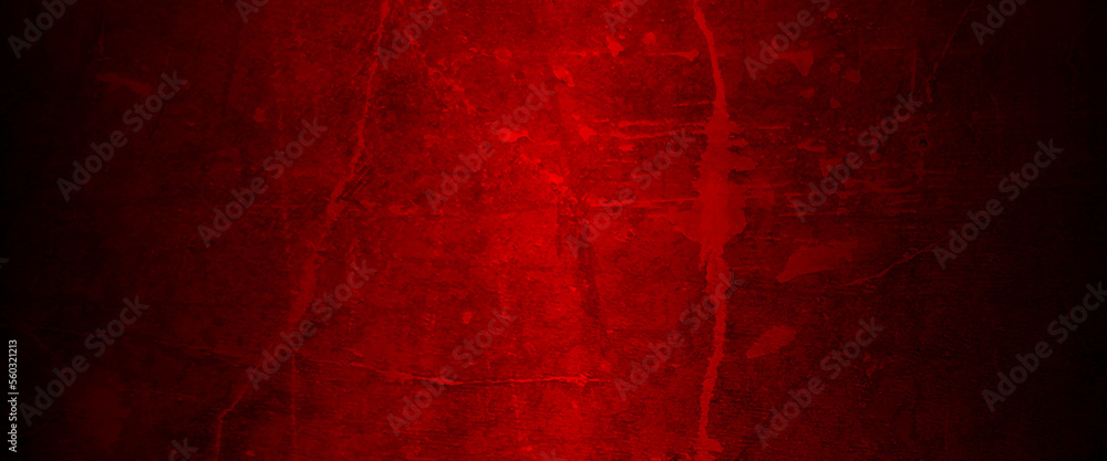Red Scary background. Dark grunge red texture concrete, scratches ...