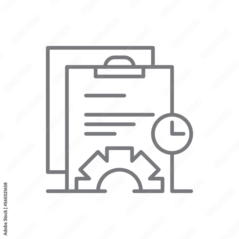 Order Processing Delivery service icon with black outline style ...