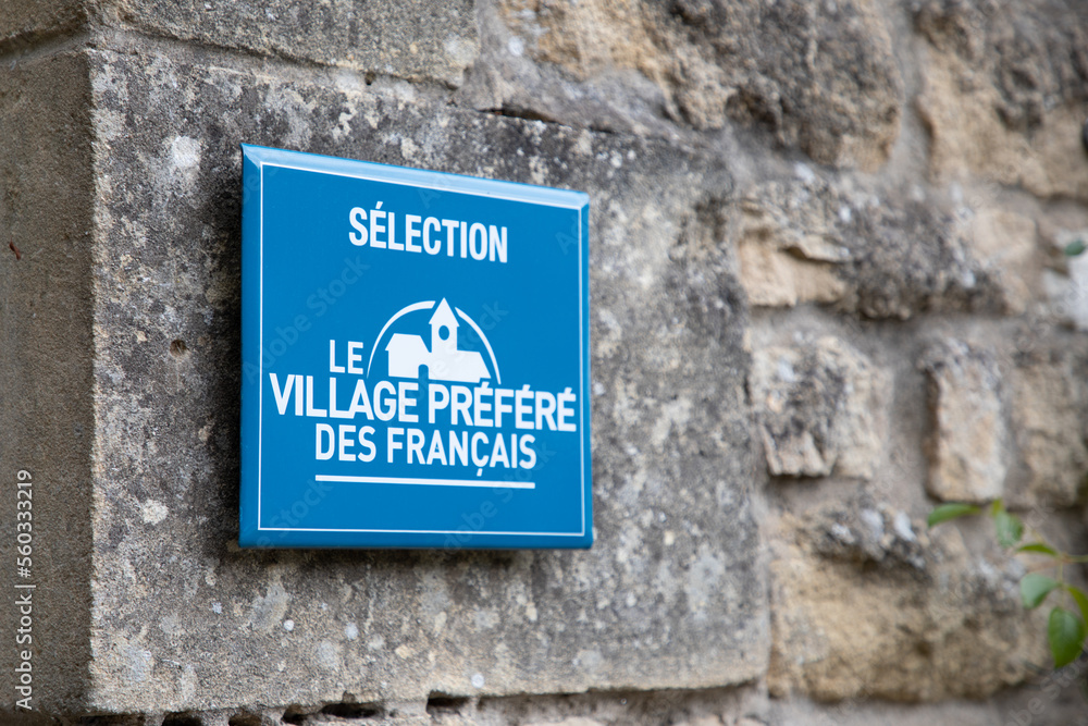 village prefere des francais logo text label and brand sign in french ...