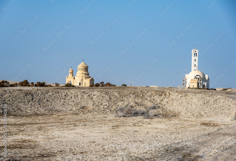 holy places on the Jordan River where Jesus was baptized from the side ...