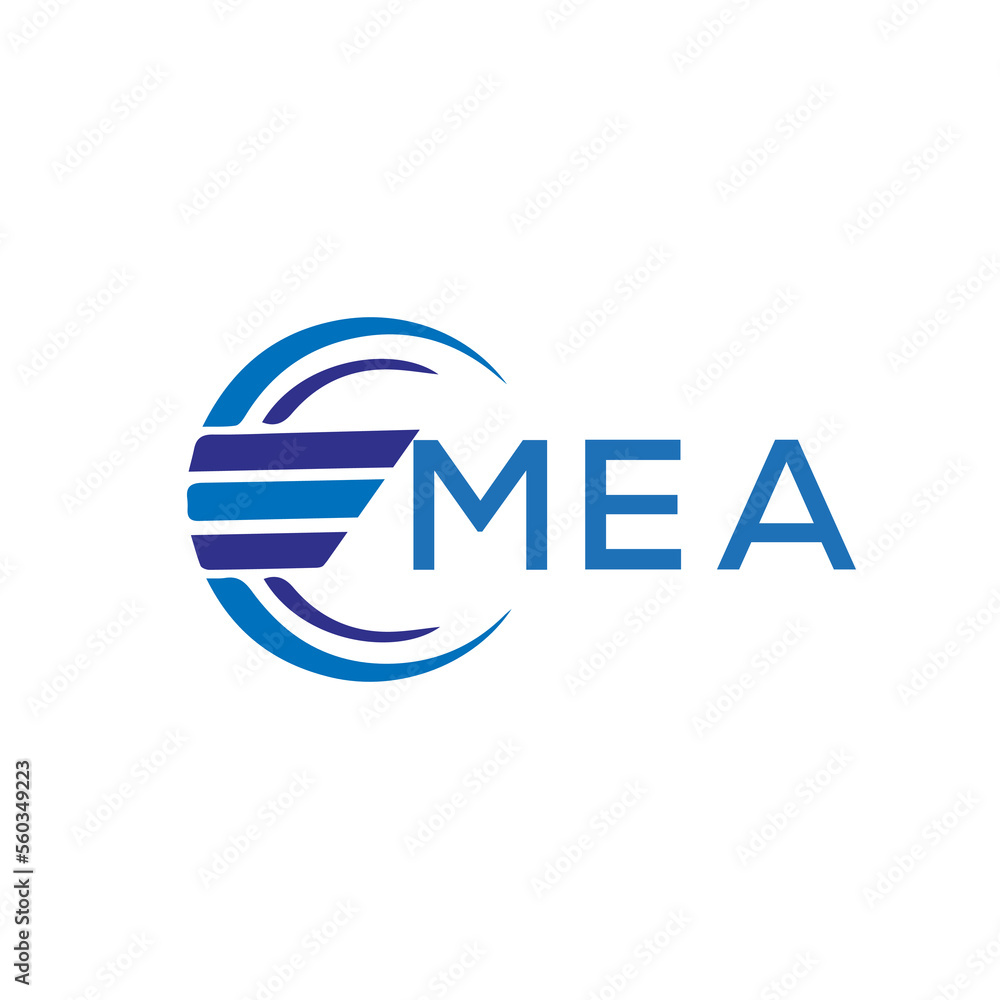 MEA letter logo. MEA blue image on white background. MEA vector logo ...