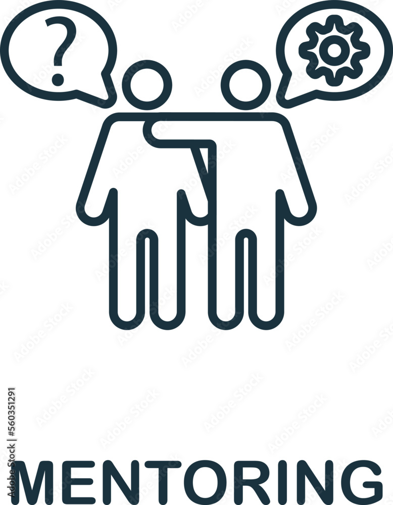 Mentoring icon. Monochrome simple Life Skills icon for templates, web ... Mentoring icon. Monochrome simple Life Skills icon for templates, web ...
