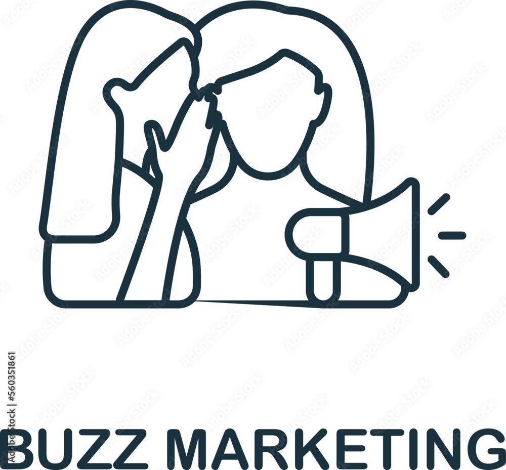 Buzz Marketing icon. Monochrome simple Marketing Strategy icon for ...