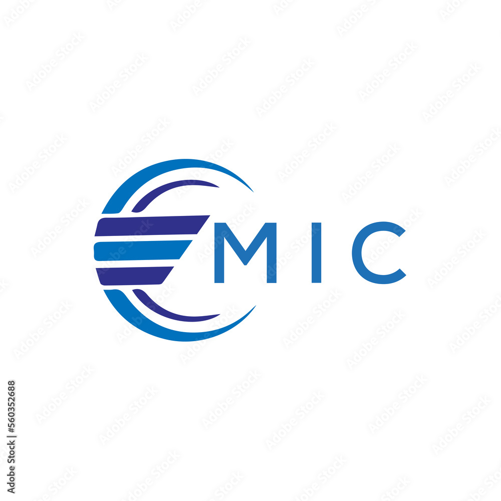 MIC letter logo. MIC blue image on white background. MIC vector logo ...