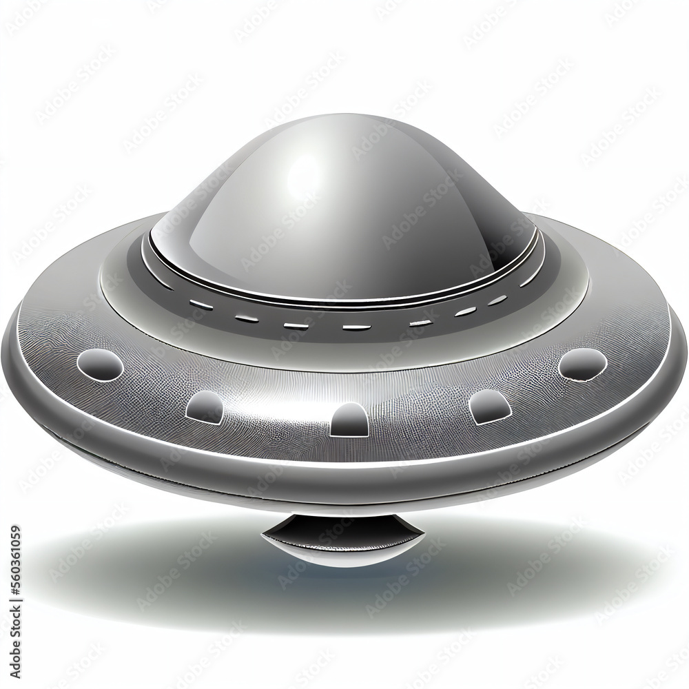 ภาพประกอบสต็อก UFO flying saucer spaceship from outer space which is an ...