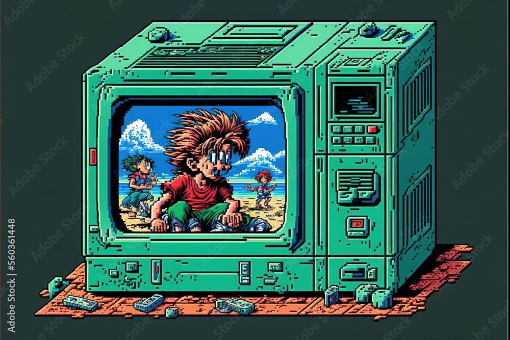 Retroactive pc computer screen shot in a style of 1990s point and click ...