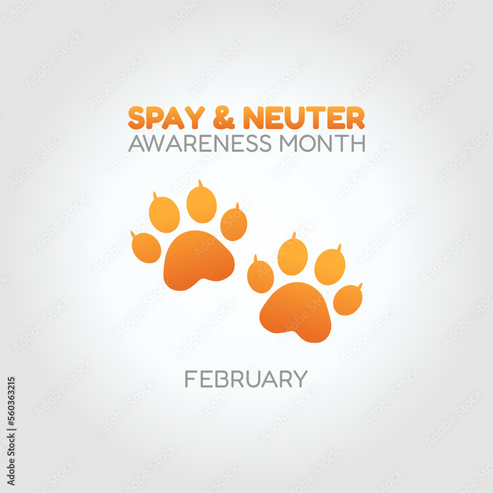 vector graphic of spay and neuter awareness month good for spay and ...