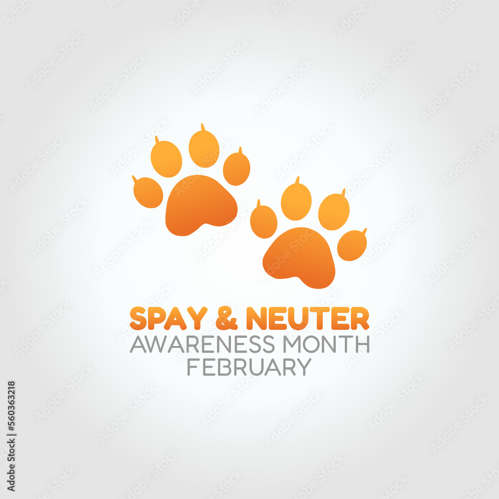 vector graphic of spay and neuter awareness month good for spay and ...