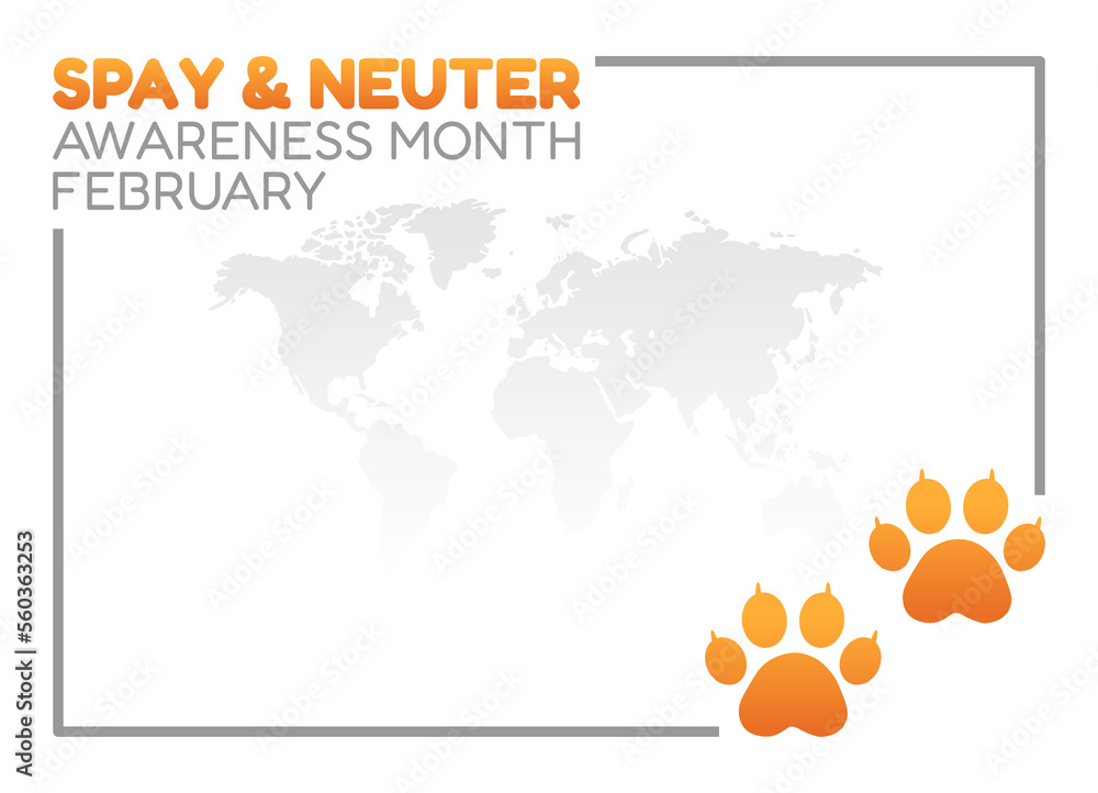 vector graphic of spay and neuter awareness month good for spay and ...