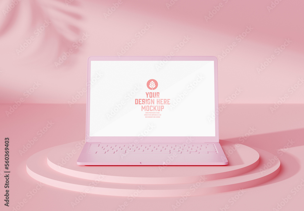 Abstract Background with Laptop Mockup Stock Template | Adobe Stock