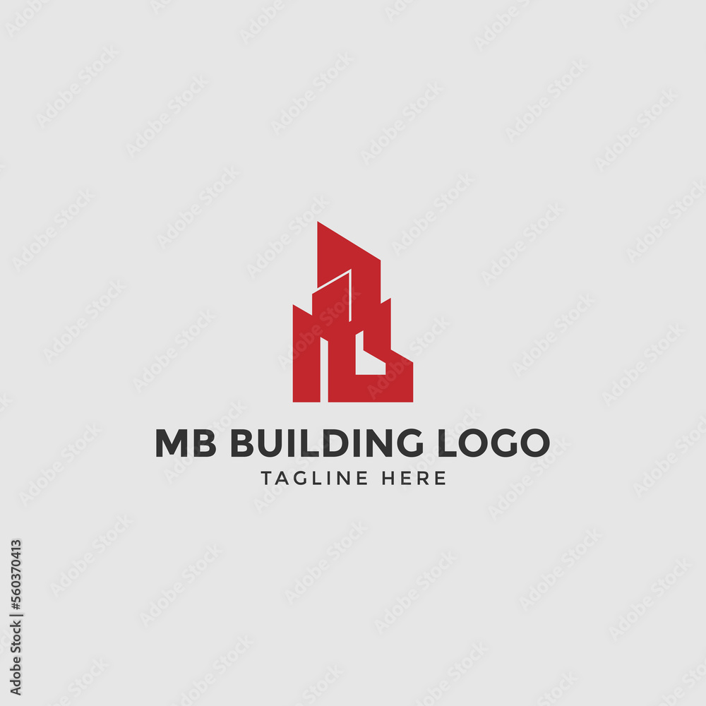 Letter M and B building and construction logo, MB real-estate and ...