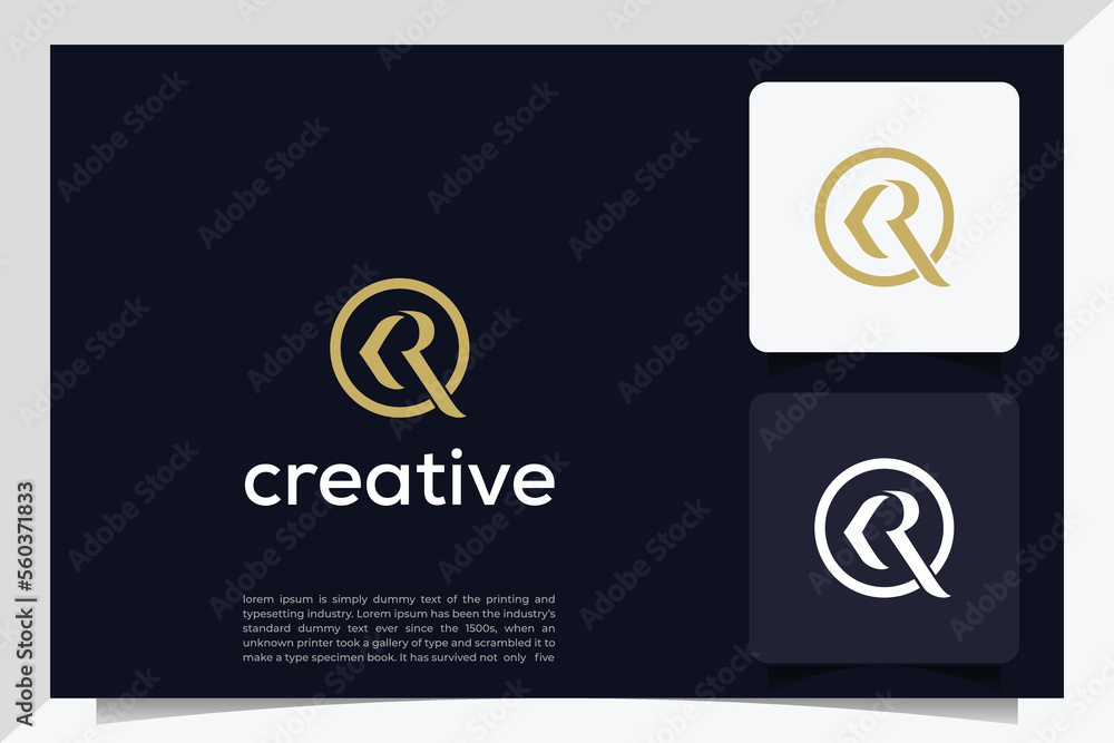 KR Logo Design , Creative Minimalist Letter KR Logo Design Stock Vector ...