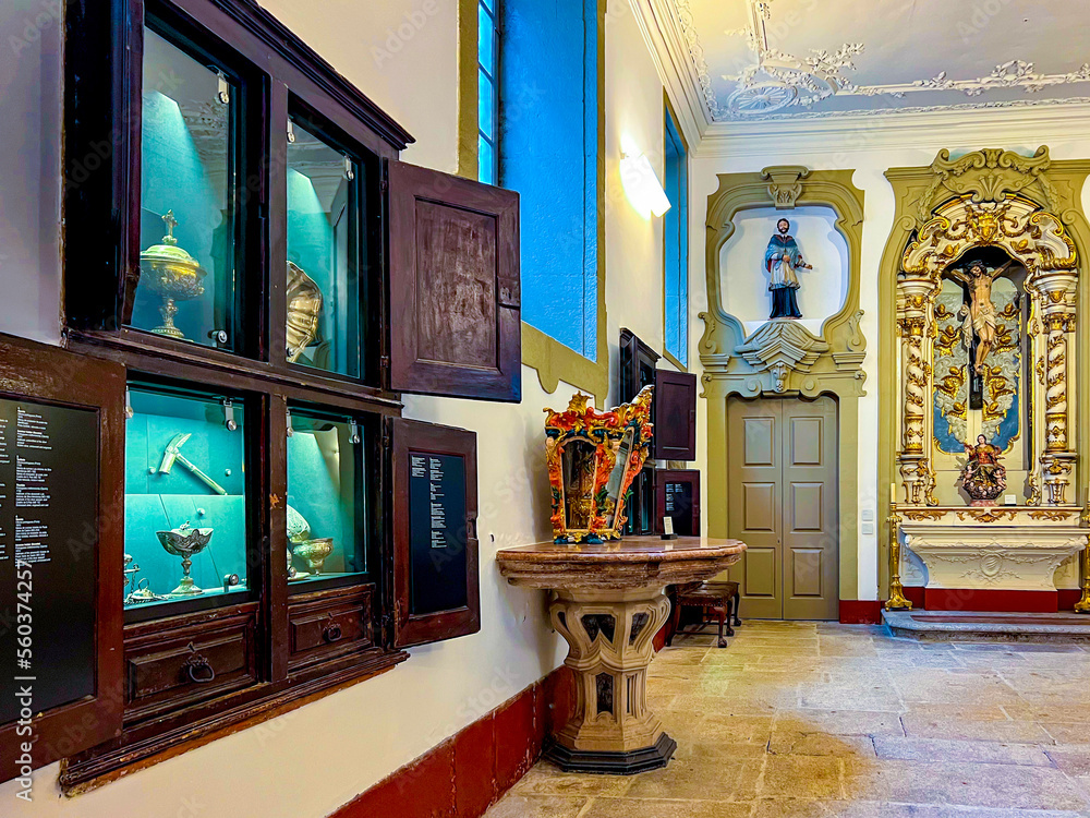 Stockfoto Porto, Portugal, 2022, December 6: View of sacristy inside ...